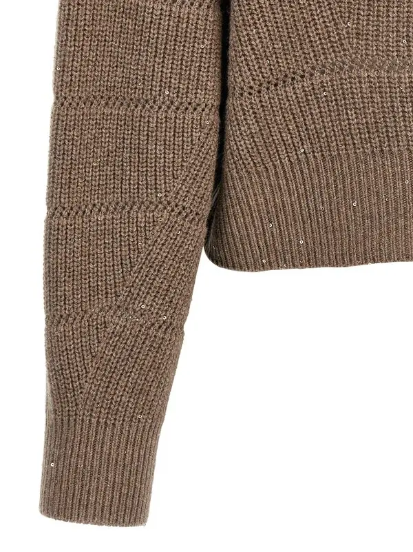 Brunello Cucinelli High-neck Cropped Jumper