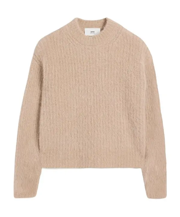 AMI Paris Chunky Knitted Crewneck Jumper