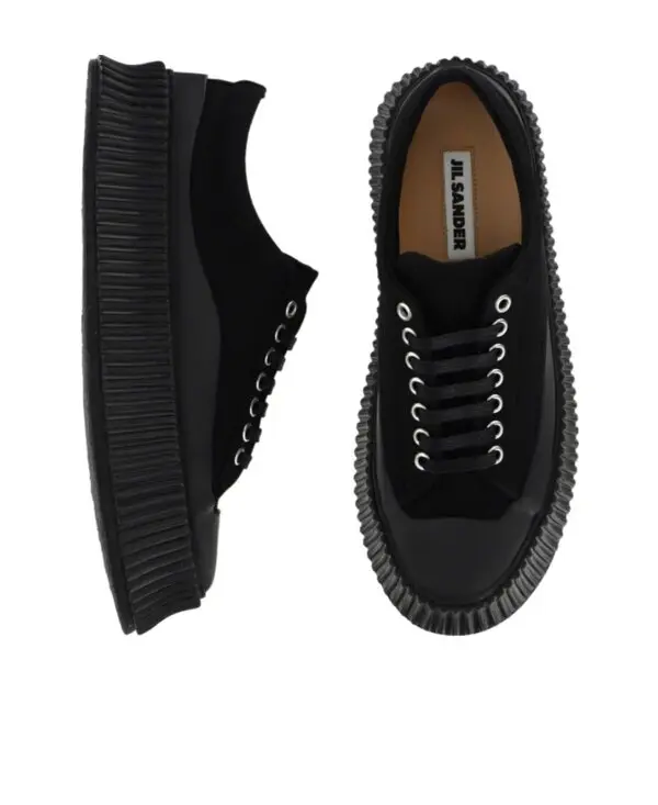 JIL SANDER Round-toe Low-top Sneakers - Black