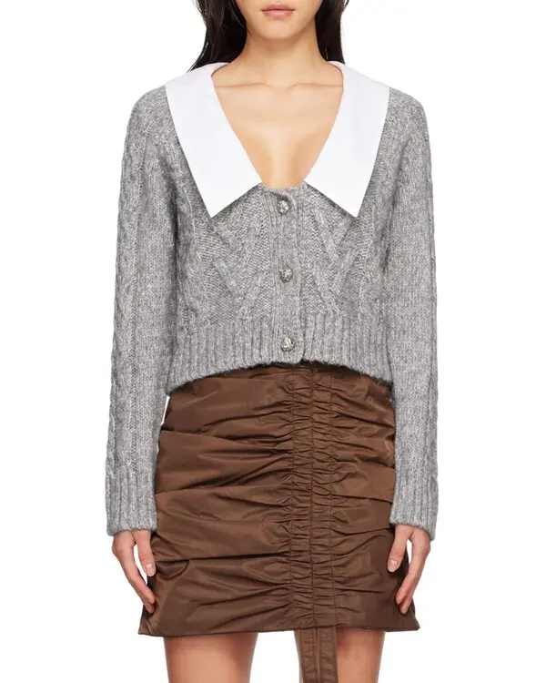 GANNI Chunky Cable Cardigan