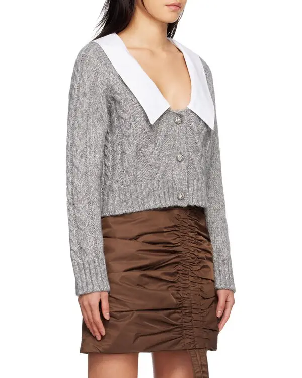 GANNI Chunky Cable Cardigan