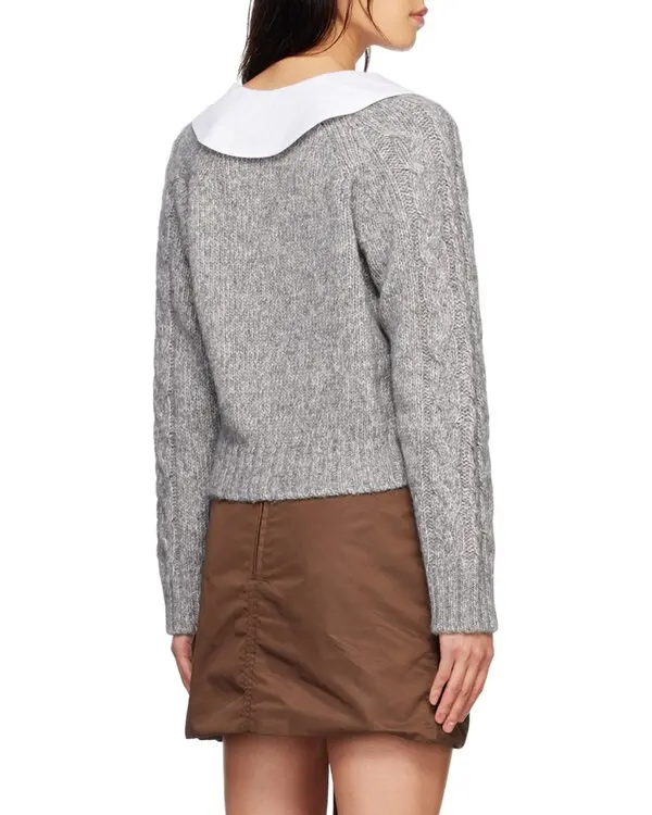 GANNI Chunky Cable Cardigan