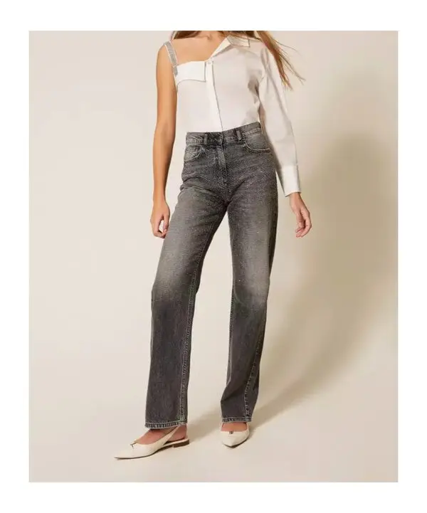 TWINSET One-shoulder Embellished Shirt