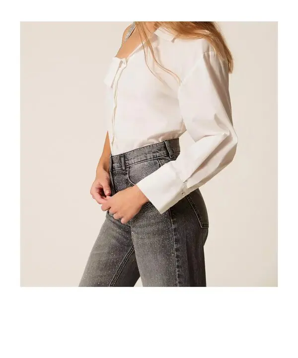 TWINSET One-shoulder Embellished Shirt