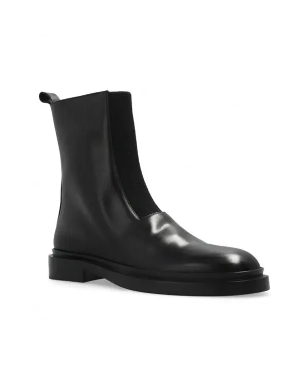 JIL SANDER Leather Round-toe Ankle Boots
