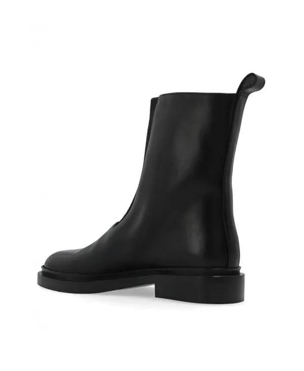 JIL SANDER Leather Round-toe Ankle Boots