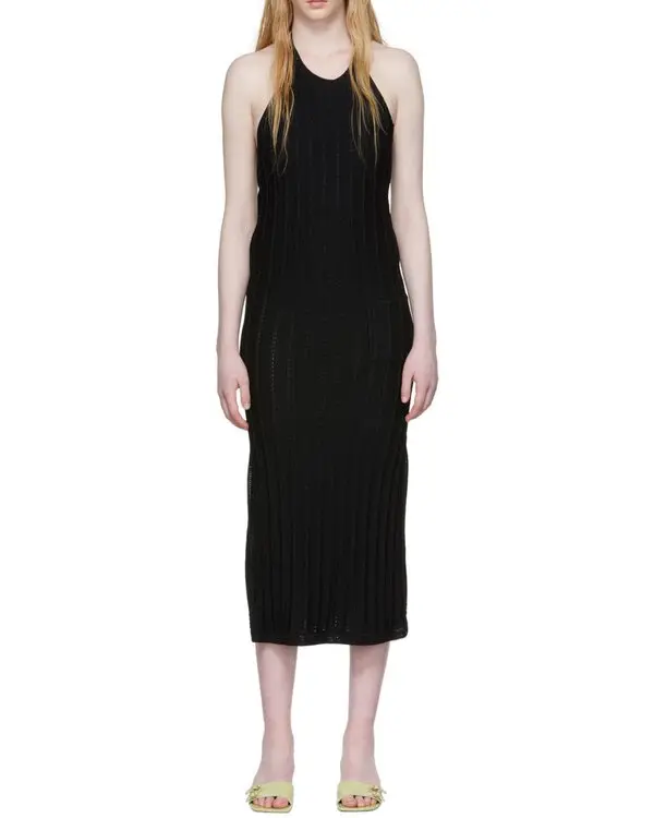 GANNI Knit Halter Midi Dress