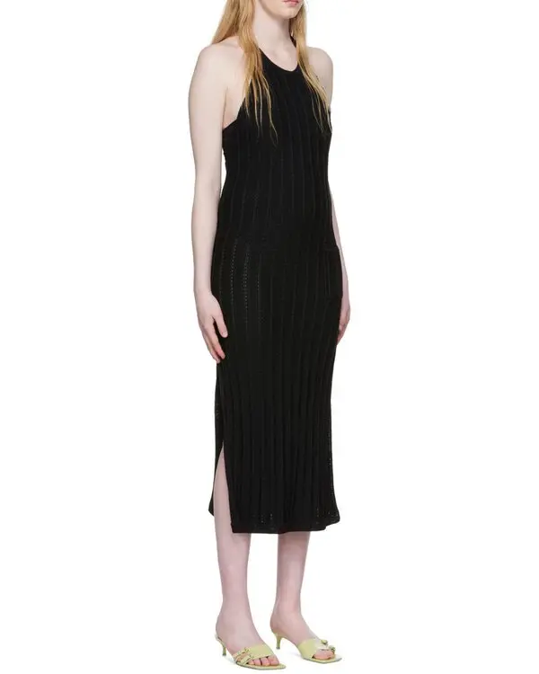 GANNI Knit Halter Midi Dress