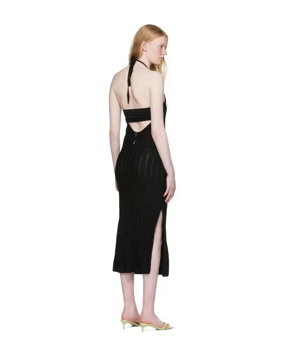 GANNI Knit Halter Midi Dress