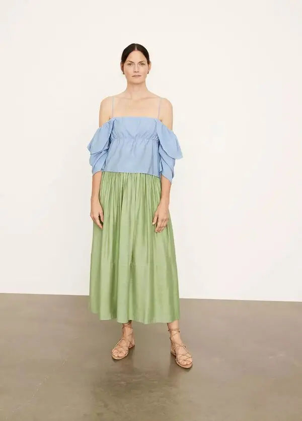 Vince Off-shoulder Ruffle Blouse