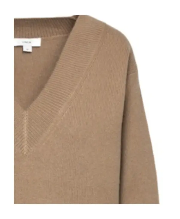 Vince Rib Trim V-neck Tunic