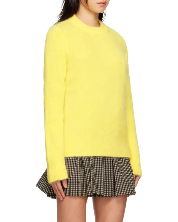 GANNI Brushed Alpaca Pullover - Nude