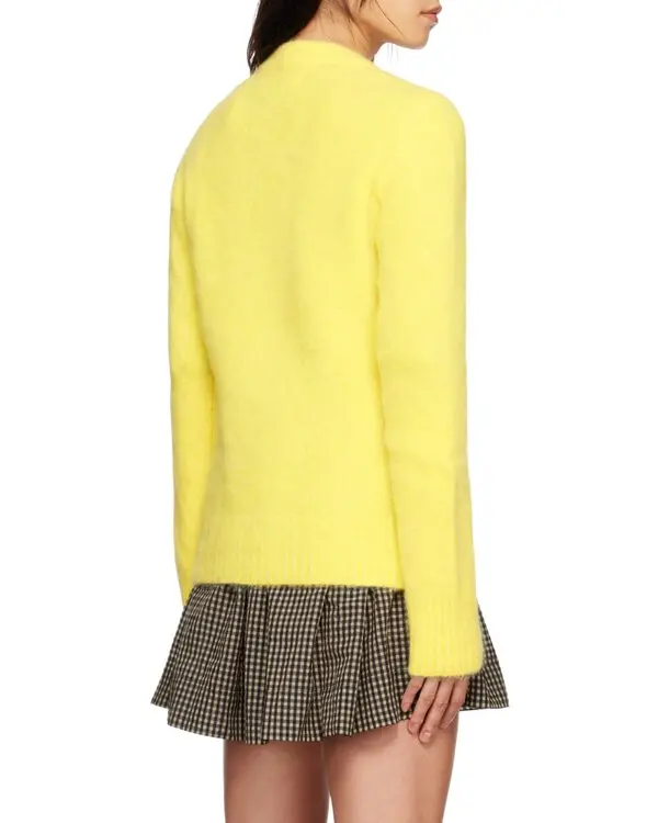 GANNI Brushed Alpaca Pullover - Nude