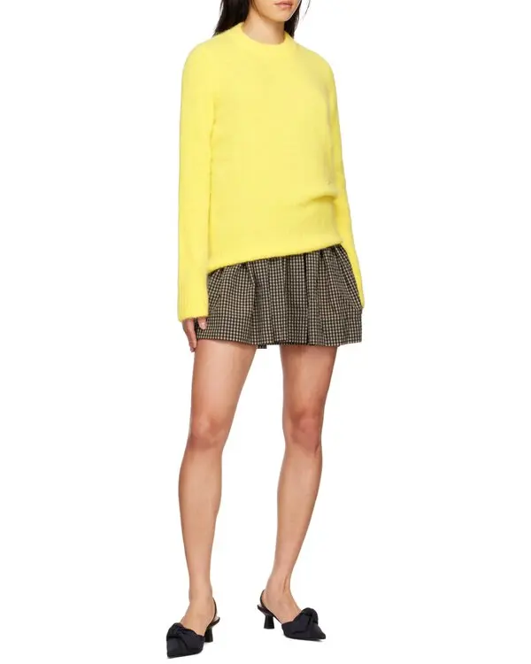 GANNI Brushed Alpaca Pullover - Nude