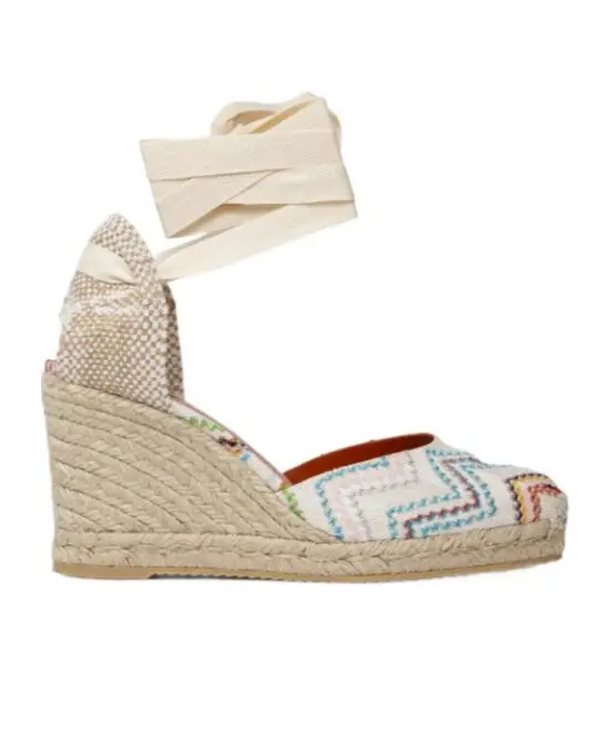Missoni Carina Embroidered Wedge Sandals