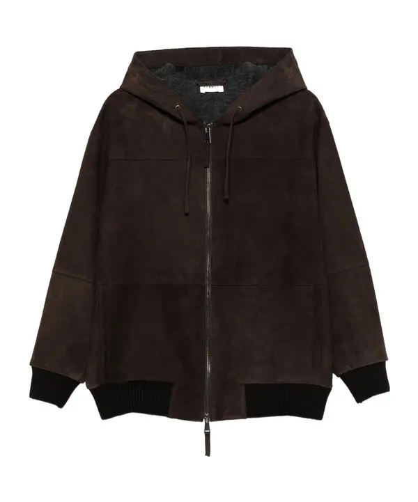 P.a.r.o.s.h Hooded Jacket - Dark Brown