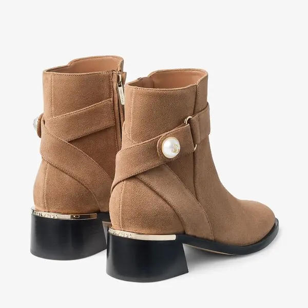 JIMMY CHOO 50mm Noor Embellished Buckle Boots