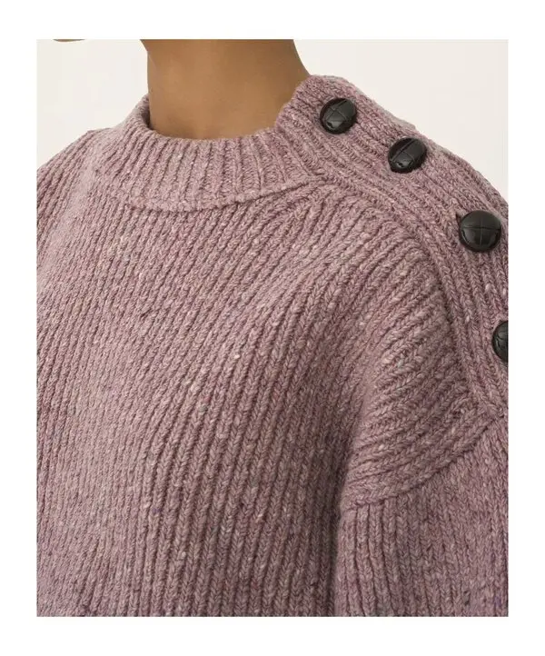 Chloé Mock-neck Cropped Knit Jumper - Gray