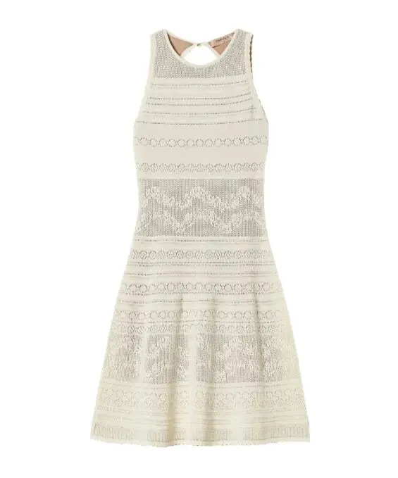 TWINSET Floral-motif Sleeveless Dress - White