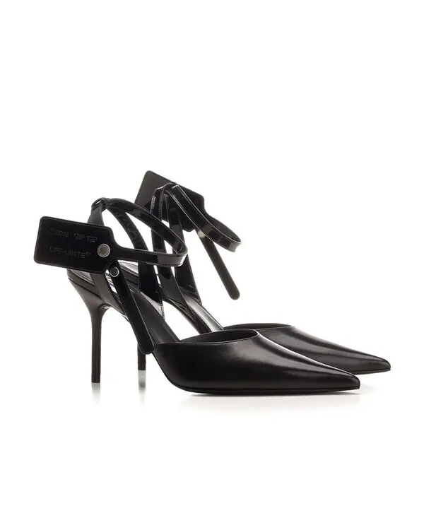 Off-White Varnish 95mm Pumps