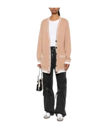 MSGM Contrasting-trim Knit Cardigan