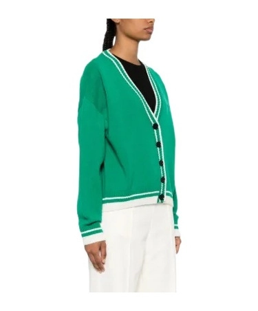 MSGM Striped-edge Knitted Cardigan