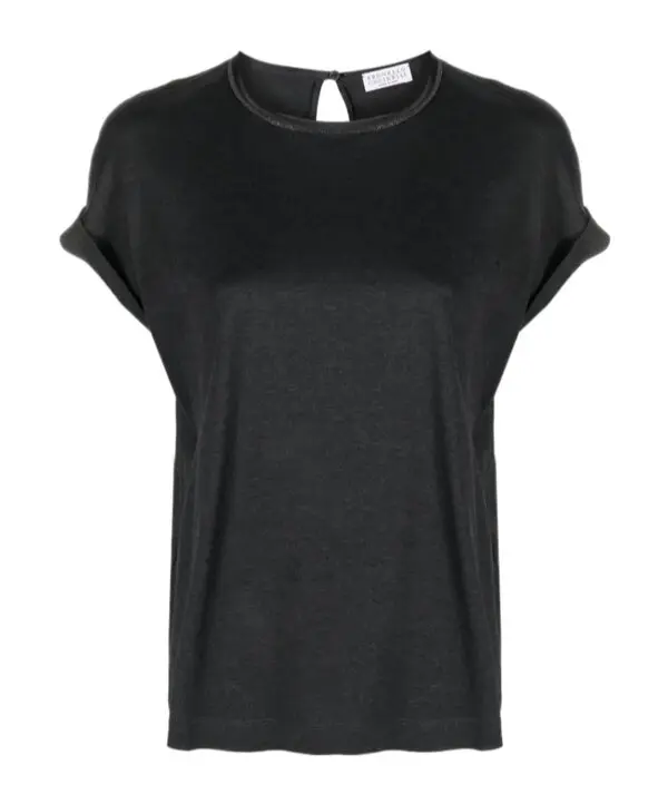 Brunello Cucinelli Keyhole-detail Cotton T-shirt