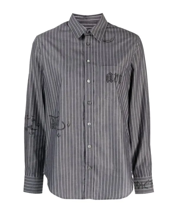 Zadig&Voltaire Taskiz Rhinestone-embellished Striped Shirt