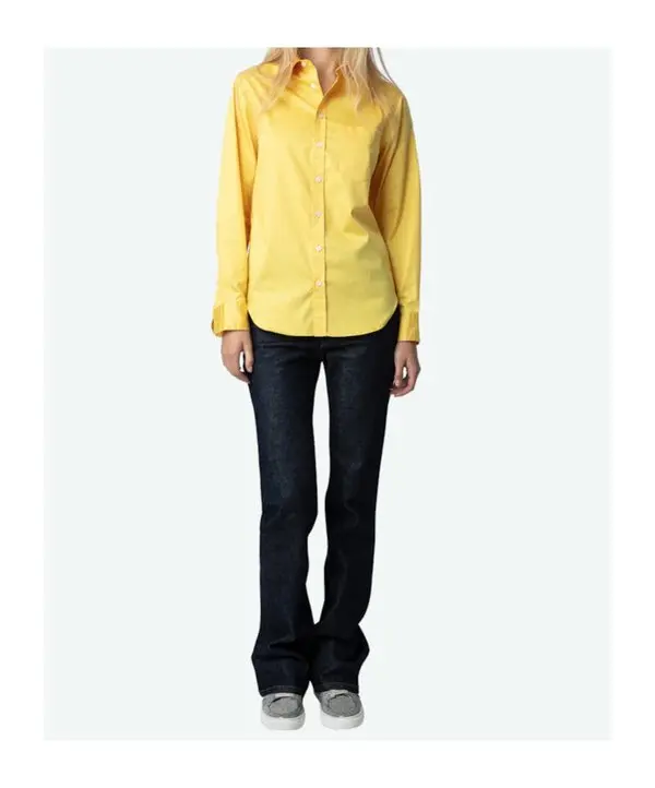 Zadig&Voltaire Taskiz Slogan-embroidered Cotton Shirt