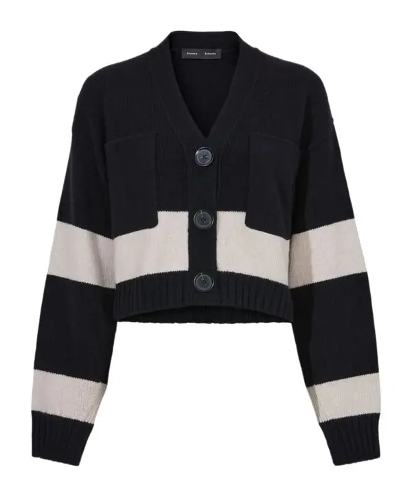 Proenza Schouler Sofia Striped Wool-blend Cardigan