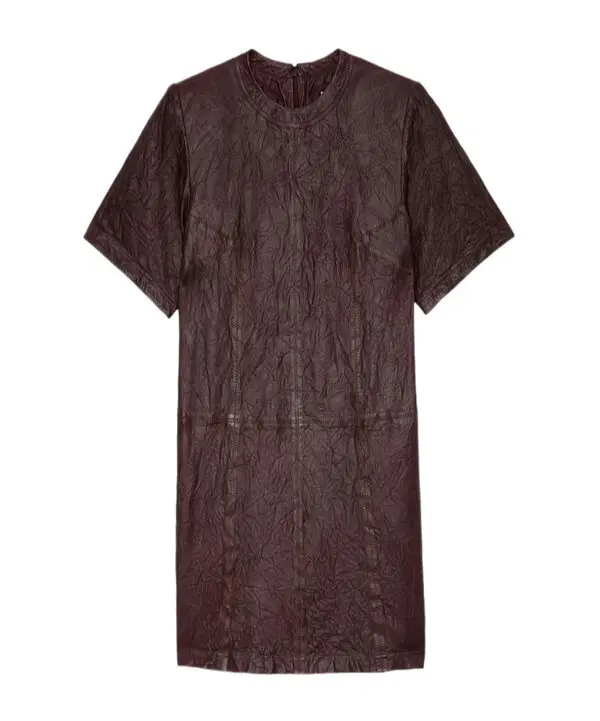 Zadig&Voltaire Riddy Creased Leather Minidress