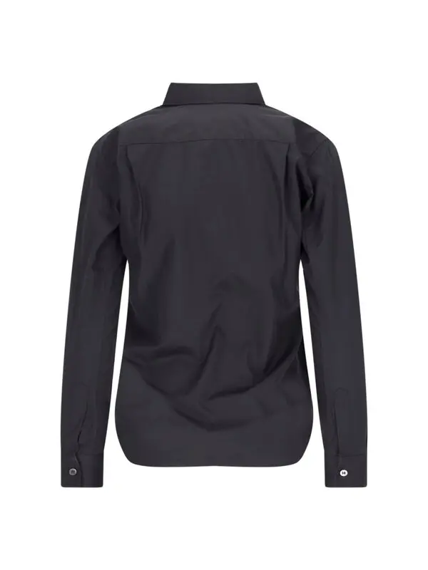 Play Comme Des Garcon Embroidered-heart Cotton Shirt