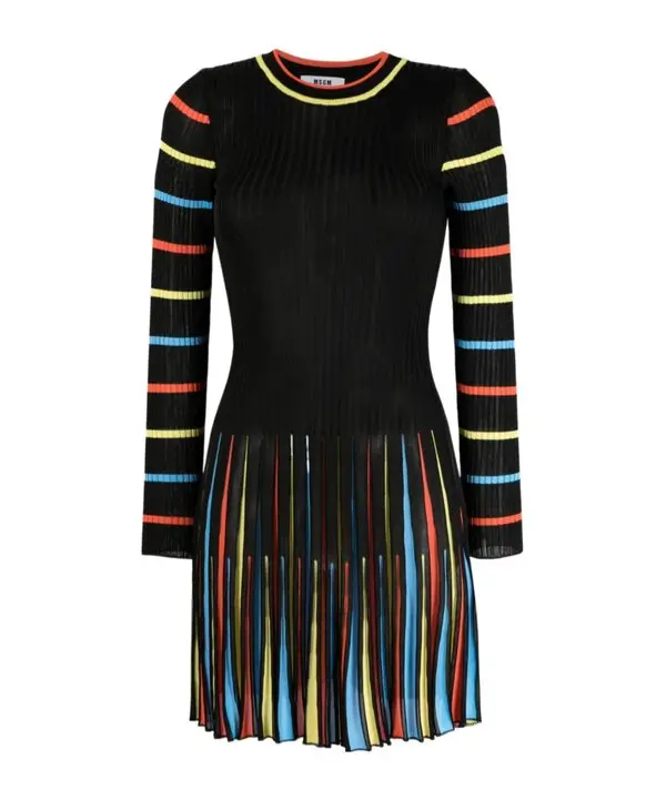 MSGM Long-sleeve Stretched Dress