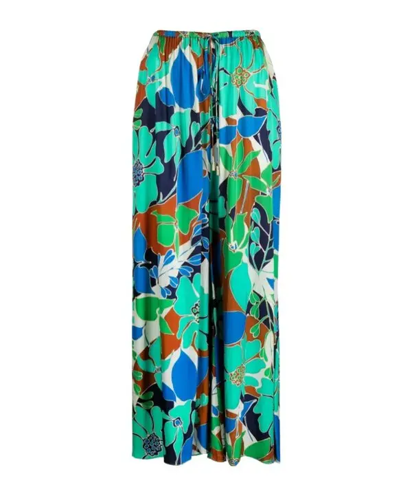 Cult Gaia Alaia Floral-print Trousers - Green