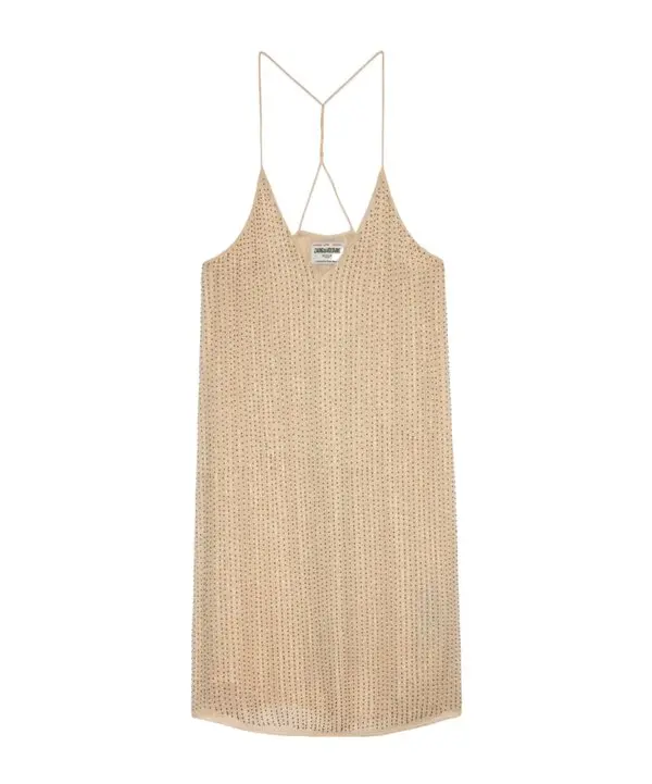 Zadig&Voltaire Rhinestone V-neck Minidress