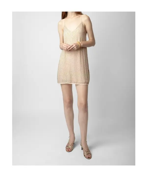 Zadig&Voltaire Rhinestone V-neck Minidress