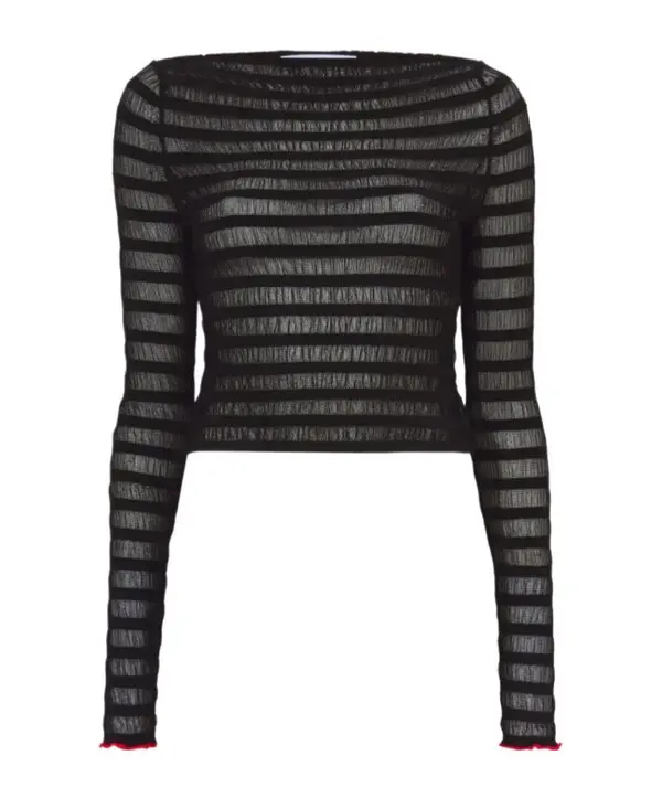 Proenza Schouler Striped Sheer Top