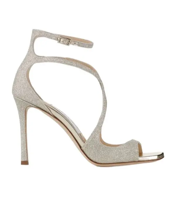 JIMMY CHOO Square Toe Stiletto Sandals