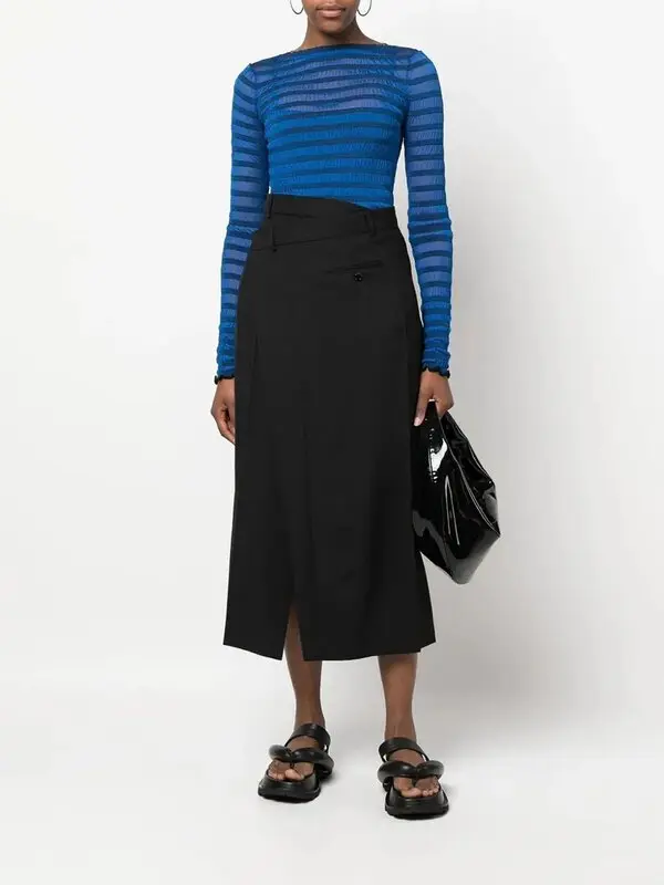 Proenza Schouler White Label Striped Straight Hem Jumper