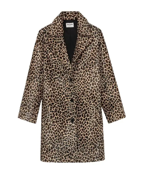 Zadig&Voltaire Leopard-print Calf Hair Coat