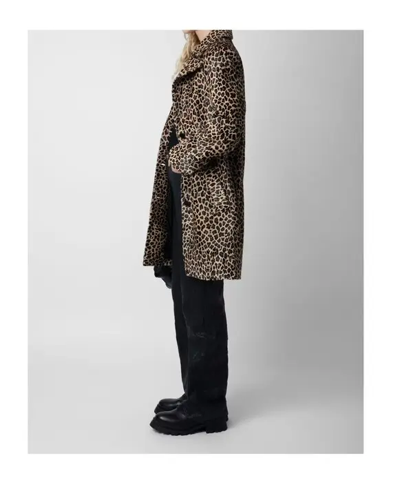 Zadig&Voltaire Leopard-print Calf Hair Coat