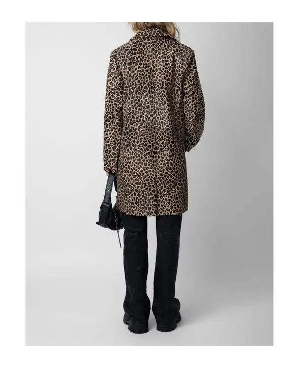 Zadig&Voltaire Leopard-print Calf Hair Coat