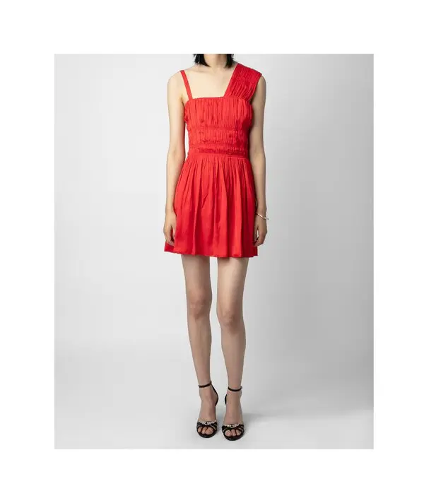 Zadig&Voltaire Roselie Satin Pleated Dress