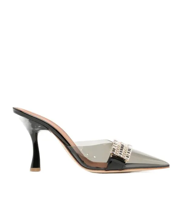 MALONE SOULIERS Joelle 90mm Leather Mules - Nude