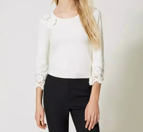 TWINSET Open-knit Detail Jumper