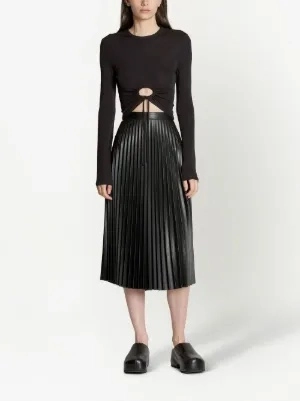 Proenza Schouler Cropped Cut-out Drawstring Top