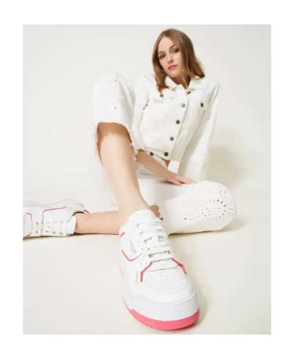 TWINSET Low-top Leather Sneakers