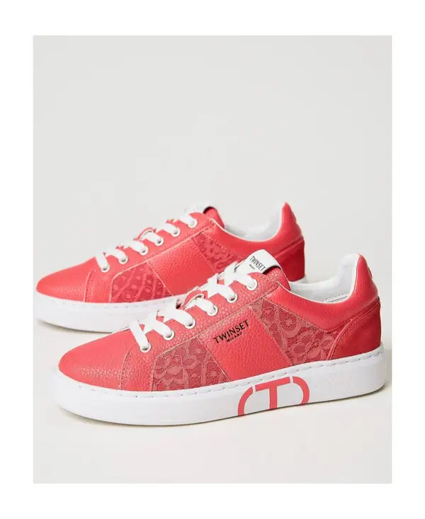 TWINSET Lace-panelled Sneakers