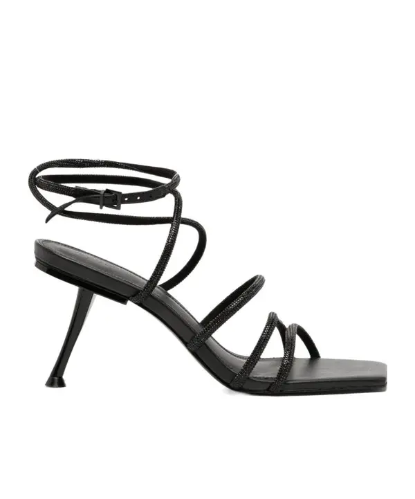 Cult Gaia Isa Strappy Heeled Sandals - Black