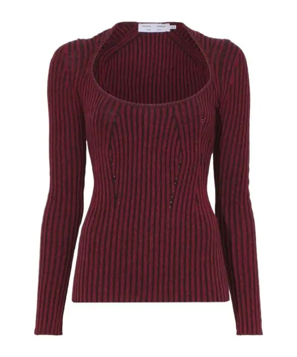 Proenza Schouler Plated Ribbed-knit Jumper